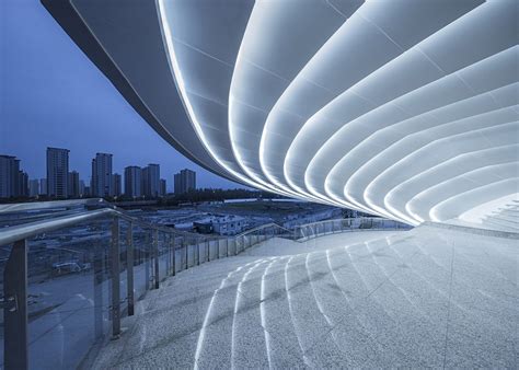 Stairs Spiral Around The Perimeter Of Atahs Glazed Heli Stage Art Space