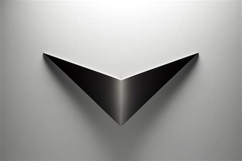 Arrow Merging With Shadow On Evening Grey Premium Ai Generated Image