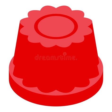Cartoon Red Jelly On White Background Stock Illustration Illustration