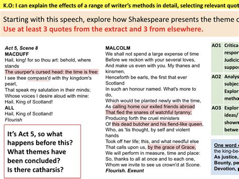 Macbeth Lessons Grade 9 Content Teaching Resources