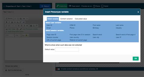 Inserting CRM Variables Tags For Dynamic ABM Hyper Personalization Examples Personyze Com