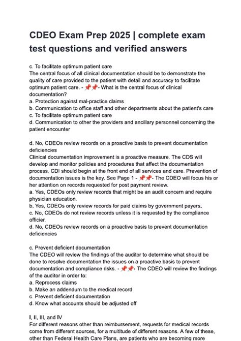 cdeo exam prep 2024 2025 update comprehensive questions and verified