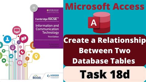 Task 18d IGCSE ICT Create Relational Database Link Two Tables