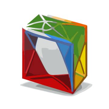 Colorful Cube Icon Vector A Simplistic Colorful Icon Of Solved On A