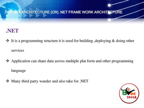 Dot Net Architecture Or Dot Net Frame Work Architecture Ppt Download