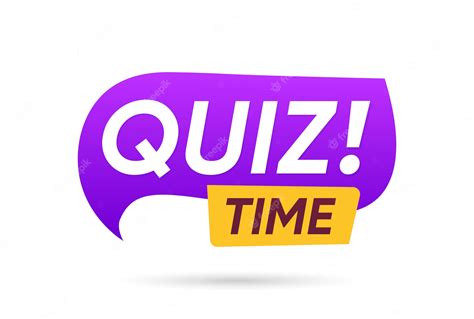 Premium Vector Quiz Time Speech Bubble Isolated Design