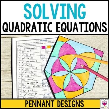 Quadratic Equations Activity Solving By Factoring By Make Sense Of Math