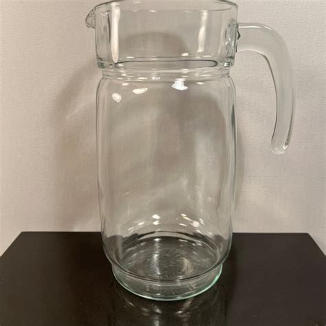 Clear Glass Pitcher Etsy