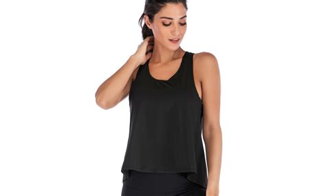 Up To 81 Off On Womens Workout Tops Backless Groupon Goods