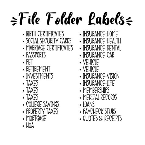 Precut Home Filing System Labels Home Office Home Etsy Home Office Organization Paper