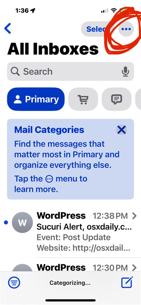 How To Disable Mail Categories On Iphone And Return To Old Inbox Style
