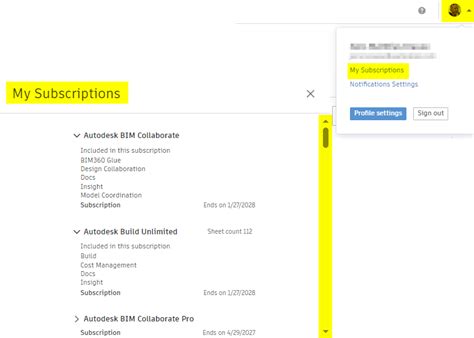 Suscripciones y módulos de productos de ACC