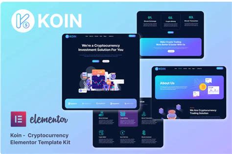 Download Koin Cryptocurrency Elementor Template Kit