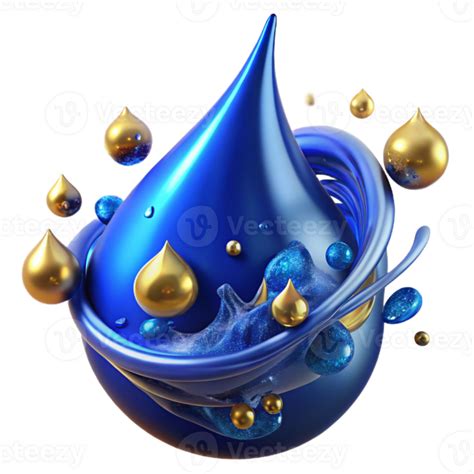 Beautiful Traditional Blue Water Splash Droplets Isolated High Quality