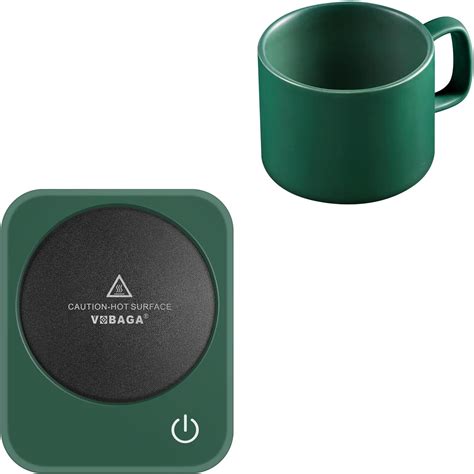 Exclusive Offer Vobaga Green Coffee Mug Warmer Set For Desk With Auto