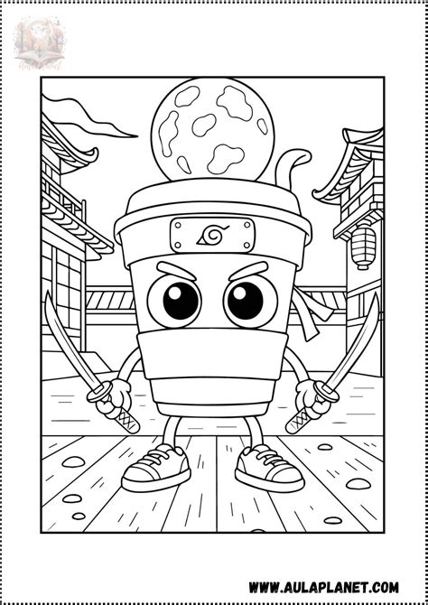 Cappuccino Assassino Coloring Pages Italian Brainrot