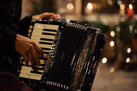 Accordion Melodies Filling The Night Ar Generative Ai Premium Ai Generated Image