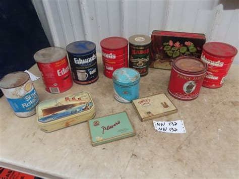 Coffee Tins Tobacco And Cig Tins Mcsherry Auction Service Ltd