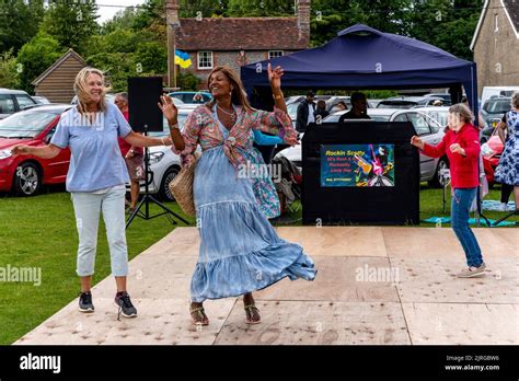 Women Dancing At The Annual Nutley Village Fete Nutley East Sussex