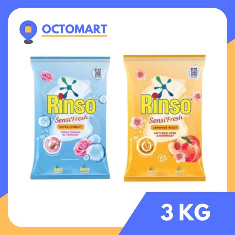 Rinso Sensi Fresh 3kg Micellar Soft Deterjen Bubuk 3 Kg Micellar Soft