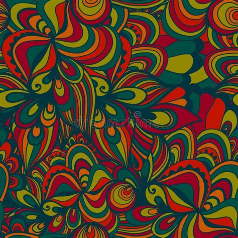 Seamless Wave Hand Drawn Pattern Waves Background Seamlessly T Stock Vector Illustration Of