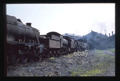35mm Slide Ex Lms 8f S Ex Gwr 2 8 0 And Br 9f Locos Outside Gloucester