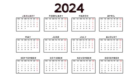 2024 Calendar 2024 Calendar Design 2024 Simple Calendar Png And