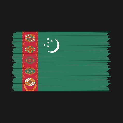 Turkmenistan Flag Brush Vector 21844671 Vector Art At Vecteezy