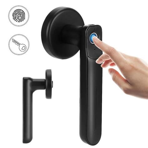 Cikonielf Serrure de porte intelligente Levier d entrée sans clé biométrique d empreinte