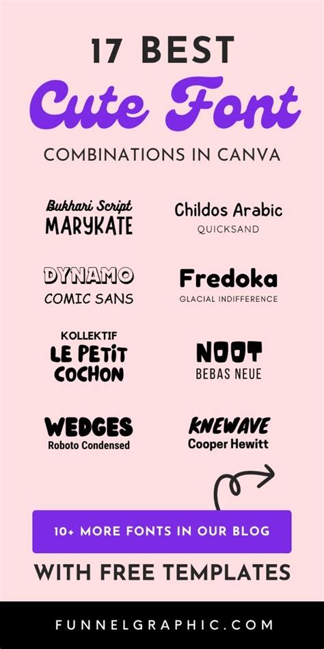 Canva Cute Font Combinations 17 Best Free Canva Font Templates