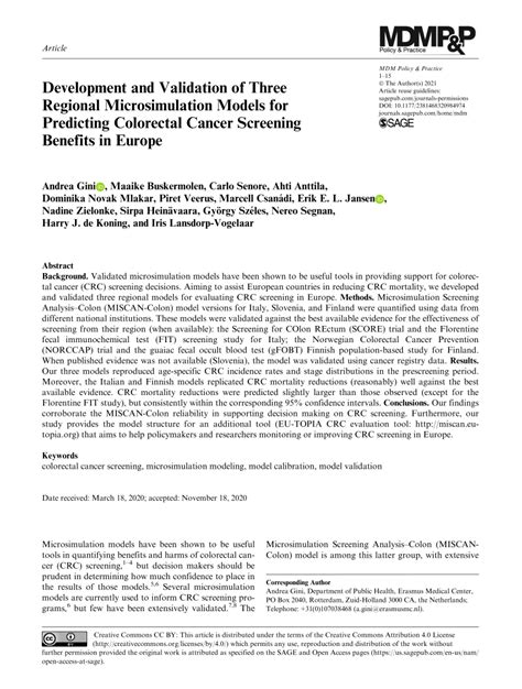 Pdf Development And Validation Of Three Regional Microsimulation