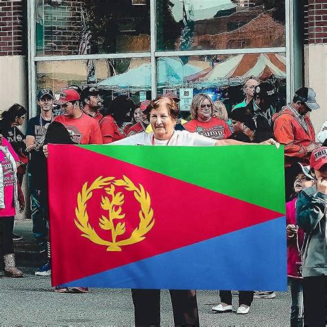 Custom Eritrea Flag Banner 90x150cm Polyester Hanging Eritrean National