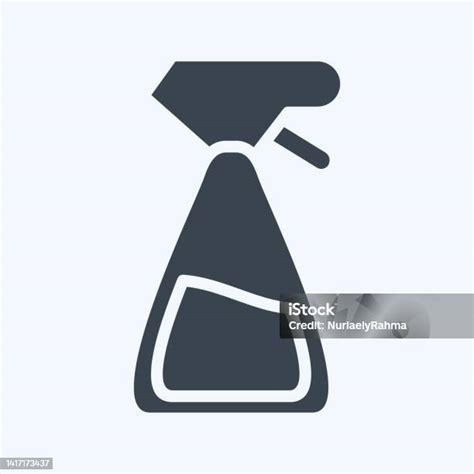 아이콘 스프레이 병 정원 기호에 적합합니다 글리프 스타일 편집 가능한 간단한 디자인 디자인 템플릿 벡터 간단한 그림 가냘픈에