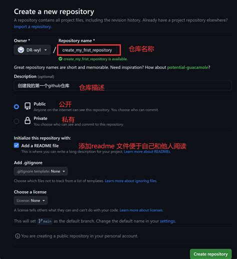 GitHub DR wyl create my frist repository 创建我的第一个github仓库
