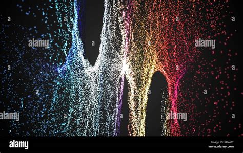 rendering background with twisted particle strings dark digital