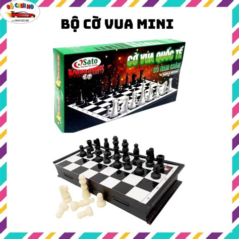Bộ Cờ Vua Nam Châm Mini Gấp Gọn Bỏ Túi Sato Hàng Việt Nam Size 20x20cm