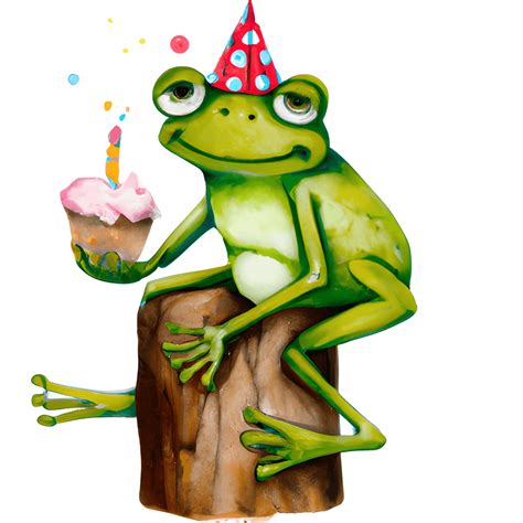 Happy Birthday Frog · Creative Fabrica