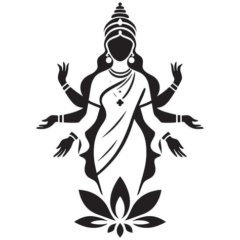 Devi Laxmi Maa Lakshmi Puja Индуистский фестиваль Индуизм Силуэт Devi