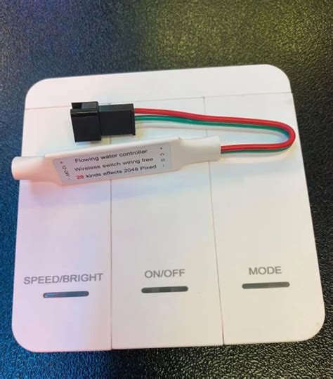 White Wireless Running Led Strip Controller With 3 Keys Remote
