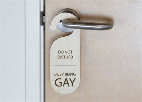 Do Not Disturb Sign Door Hanger Gay Queer Funny Coming Out Wedding