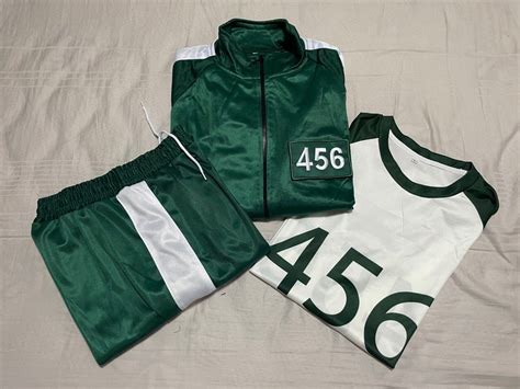 Squid Game Track Suit No 456 Mens Fashion Tops And Sets Sets And Coordinates On Carousell