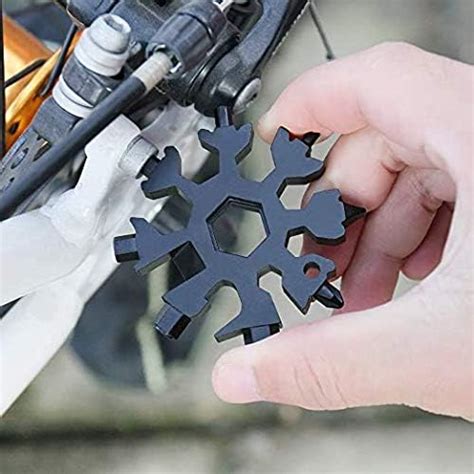 Mini llavero portátil en con diseño de copo de nieve multiusos para campamento