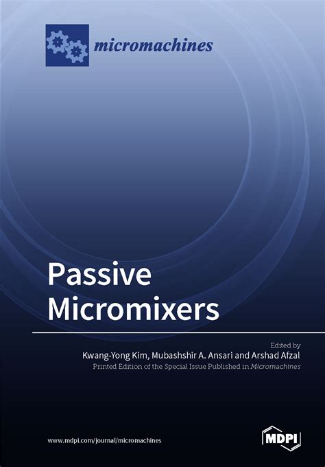 Passive Micromixers Mdpi Books