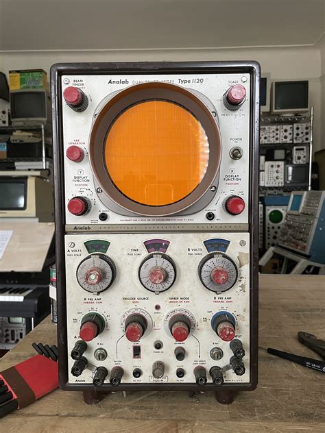 Analab Type 1120 Oscilloscope Buttons Switches Knobs Lights