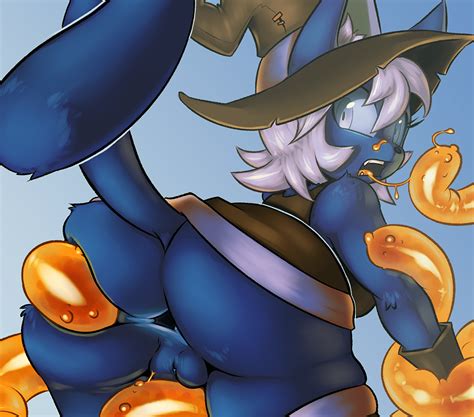 Rule 34 2017 Anthro Anus Ass Bent Over Big Butt Black Nose Blue