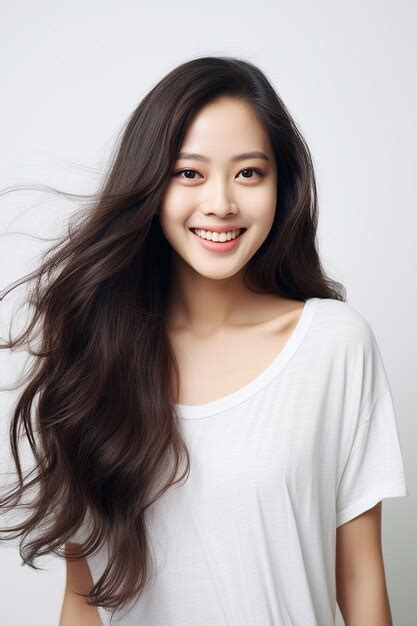 Premium Photo Asian Beautiful Girl At The White Background