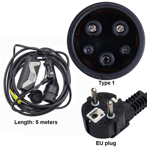 SAE J1772 Portable EV Quick Charger 10A 13A 16A 20A Adjustable Electric