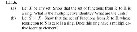 Solved A Let X Be Any Set Show That The Set Of Functions Chegg