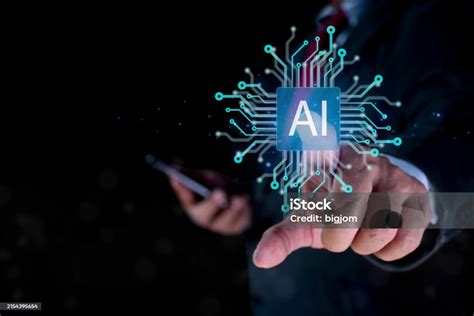 Ai Tech Businessman Finger Pointing Ai Computing With Neural Engine Cpu