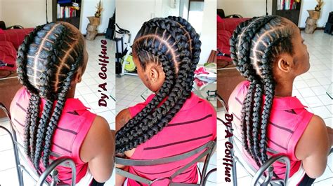 How To ★ 4 Feed In Stitch Braids By Dya Youtube